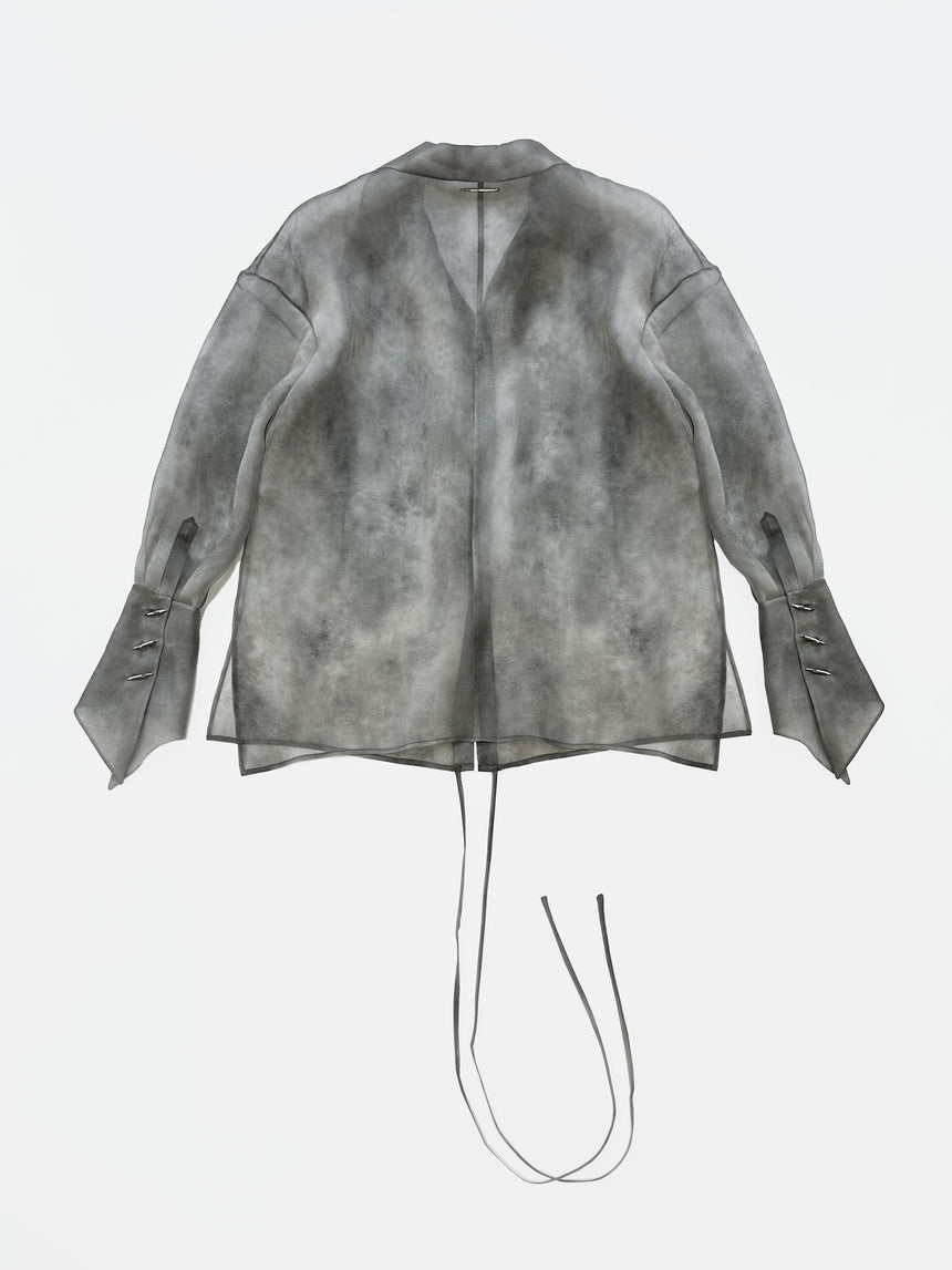 FOG STITCHES WRAP SHIRT IN SILK ORGANZA – GRACE LING