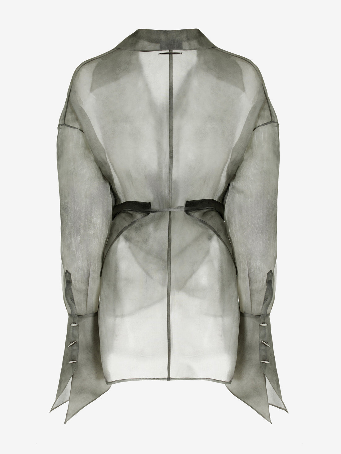 FOG STITCHES WRAP SHIRT IN SILK ORGANZA – GRACE LING