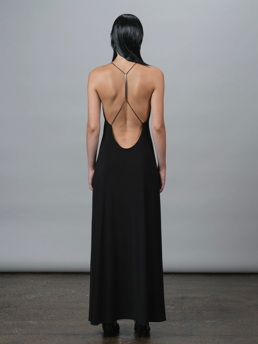 SPINE OPEN BACK (MAXI DRESS) - BLACK – GRACE LING